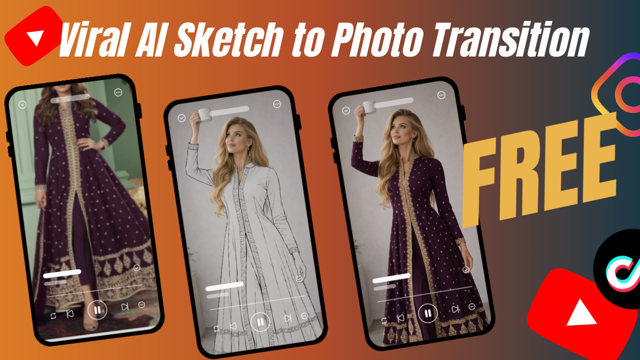 Create AI sketch to real photo transition FREE in just 15 minutes ...